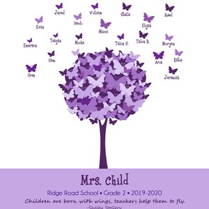 TEACHER Gift, Teacher Sign, Personalized Print With Student Names ...