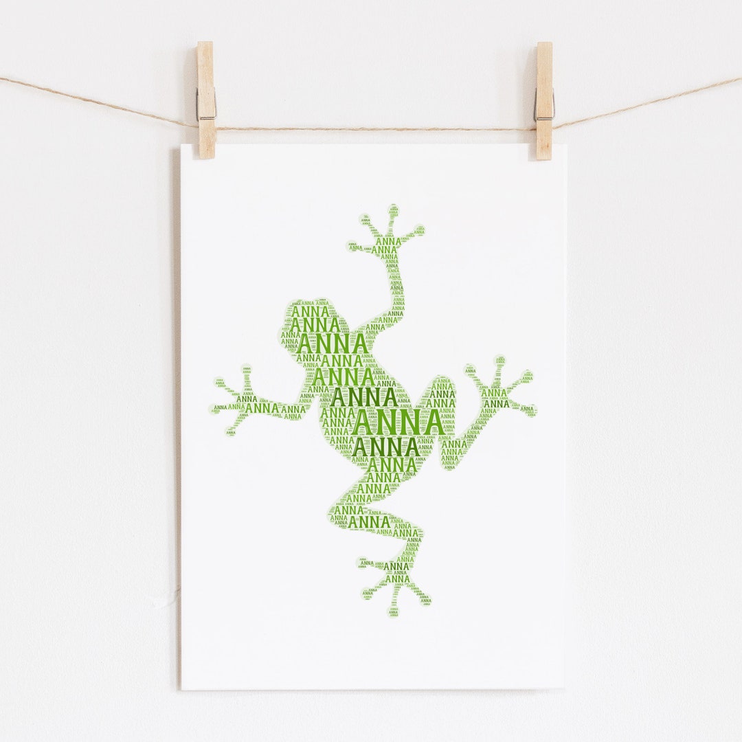 Custom FROG Print, Frog Gifts, Frog Themed Nursery Room Decor, Jungle ...