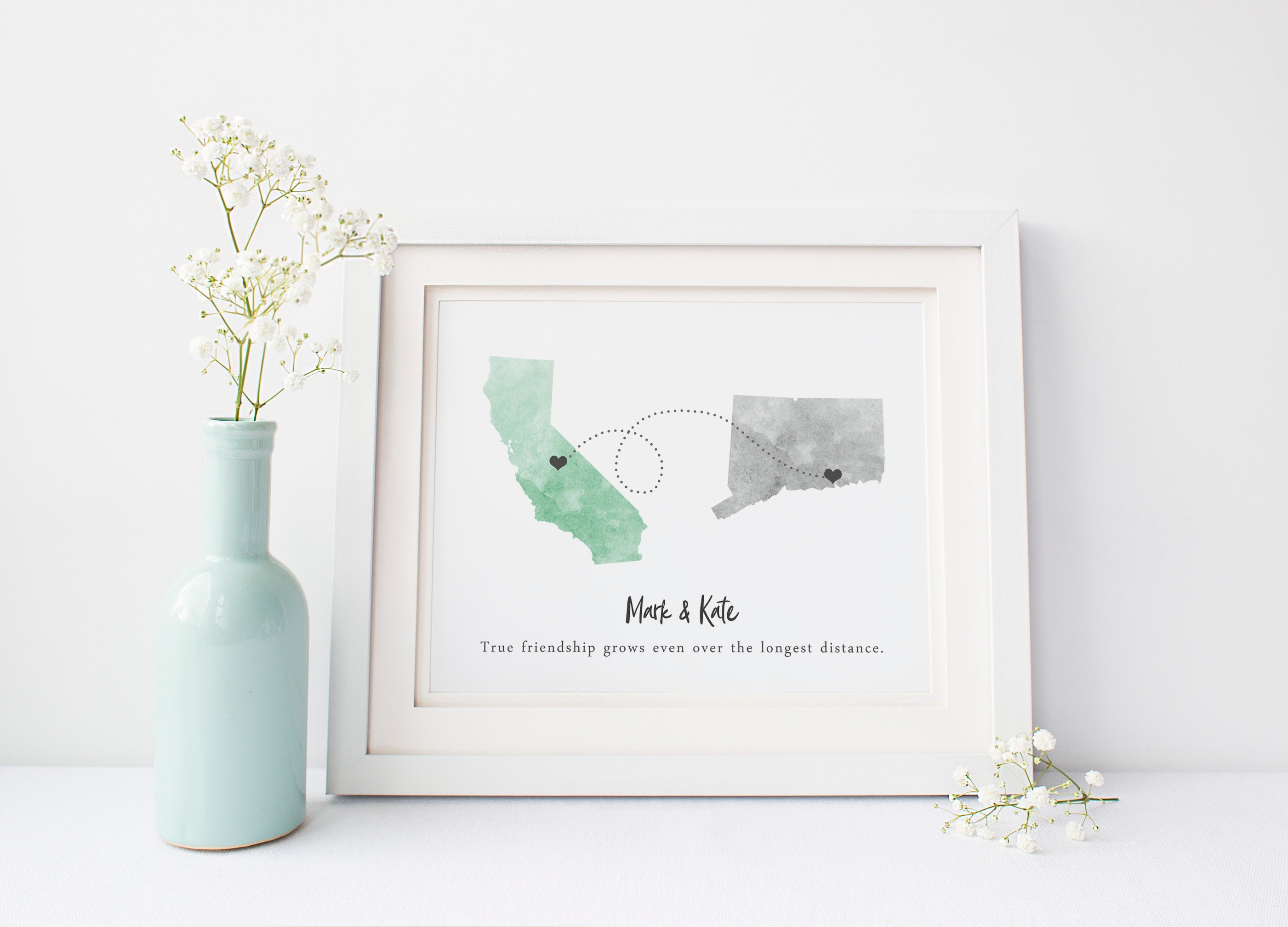 Custom Moving Away Gift Print Going Away Gift Long Distance - Etsy