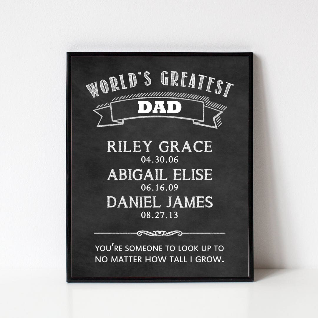 Gift Print for Dad, Art Print, Birthday Gift, Personalized Print for ...