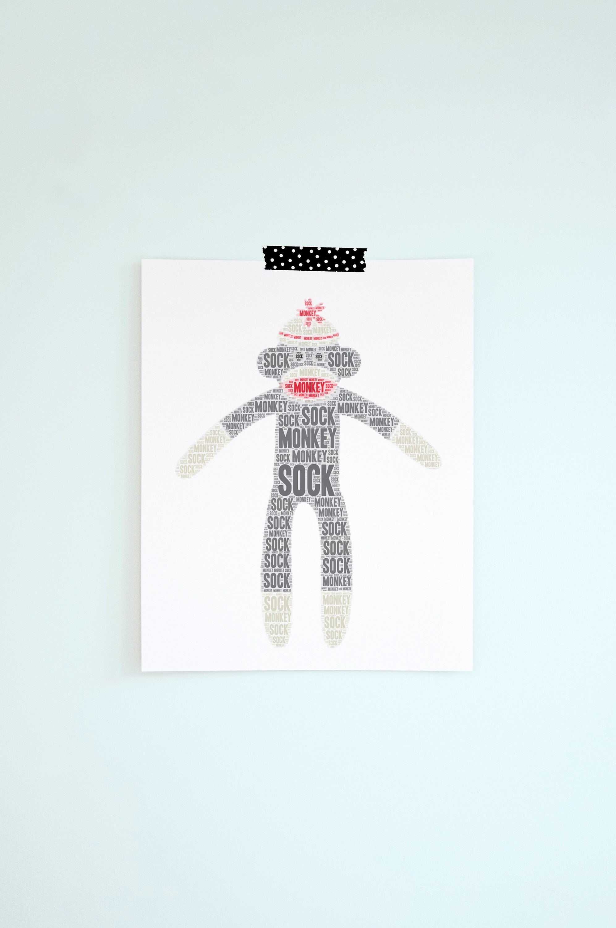 Custom Sock Monkey Nursery Art Print, Personalized Sock Monkey Nursery ...