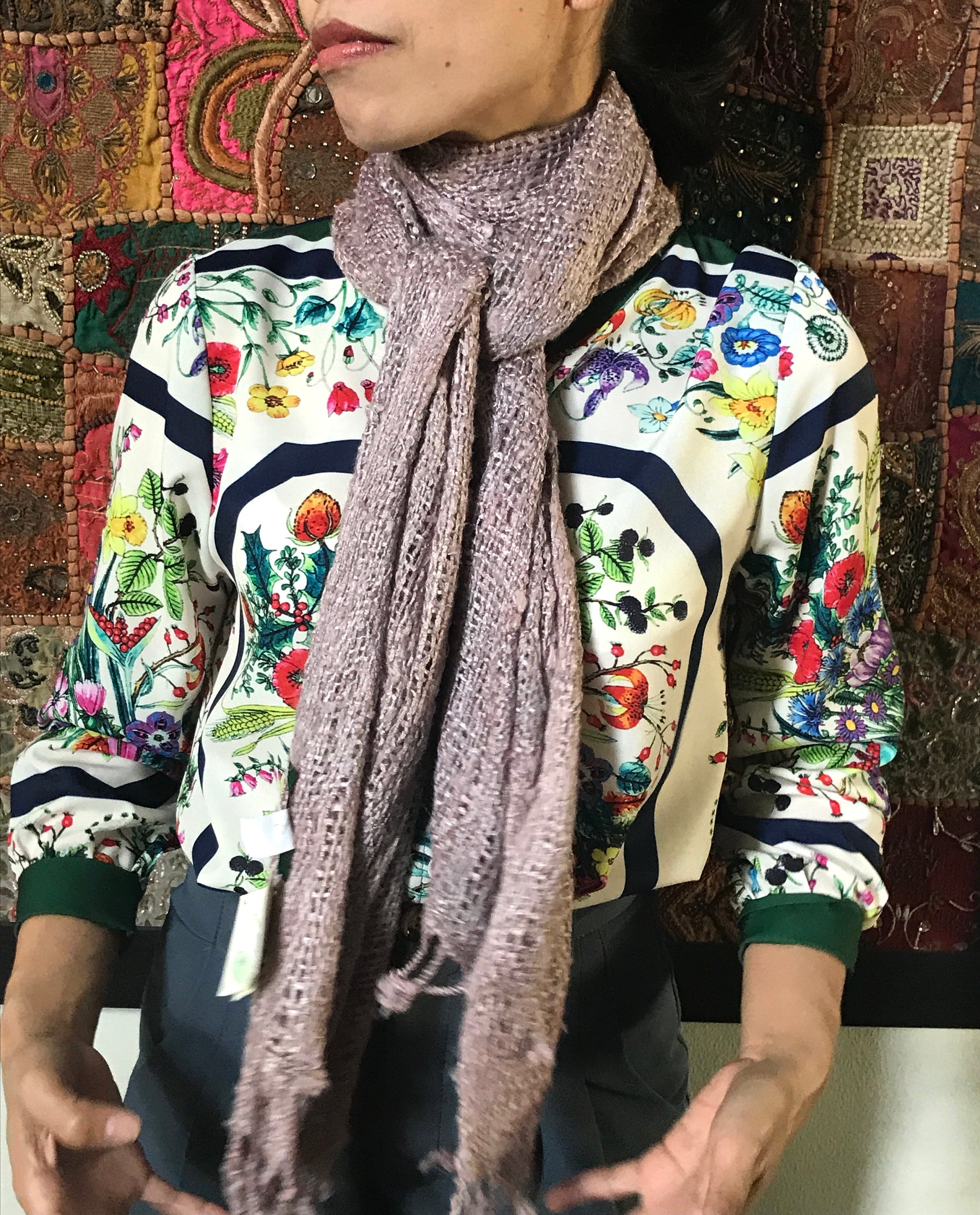 Soft raw silk scarf | Etsy