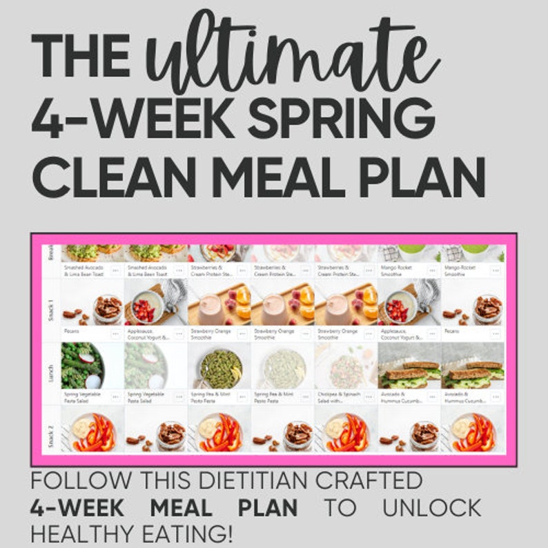 Spring RESET Complete 4-week Meal Plan - Etsy