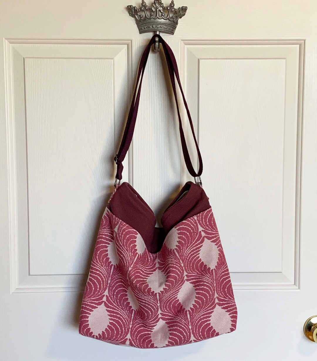 Pavo Wrap - Plum Pebble Canvas Wrap Scrap Remnant- Crossbody Slouchy ...