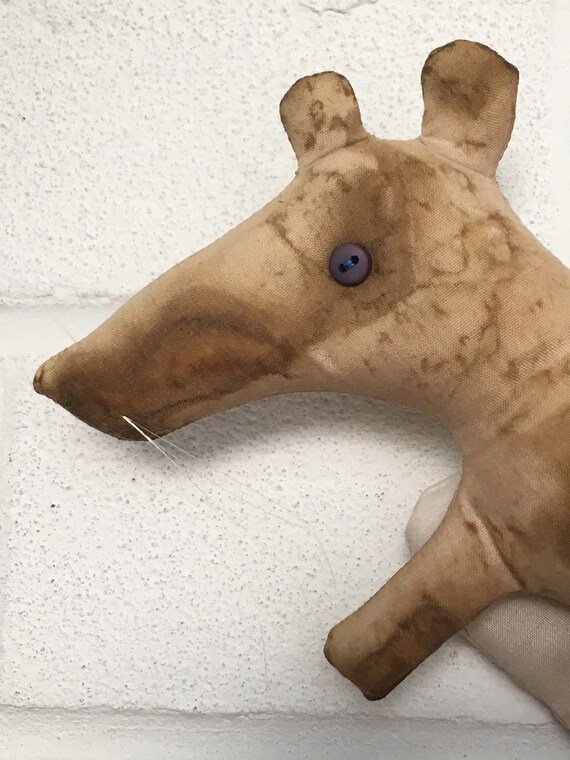 Very raggy art doll rat primative aged OOAK | Etsy