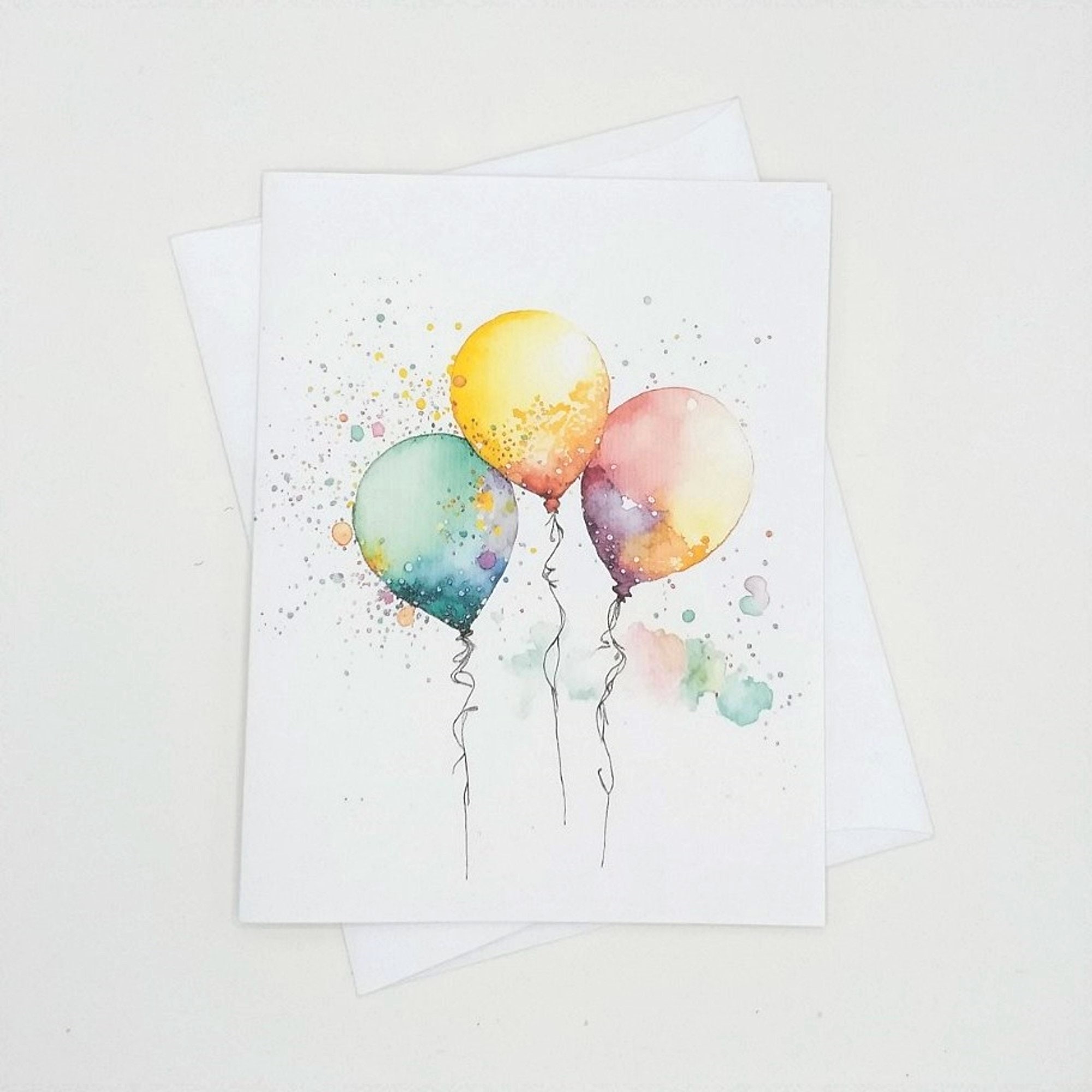 Balloons Birthday Cards Celebration Baby Card Graduation 8 - Etsy