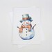Christmas Card Snowman Assortment, 8 Blank Folded Note Cards, Snowmen ...