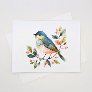 Colorful Bird Note Card Set, 8 Blank Inside Note Cards With Envelopes ...