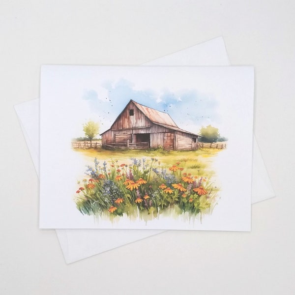Barn Note Card - Etsy