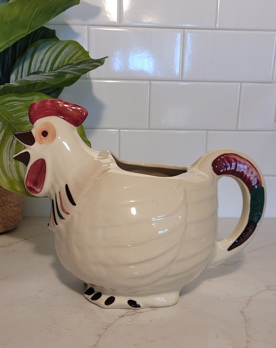 Vintage 1940s Chanticleer Rooster Pitcher by Shawnee Pottery - Etsy