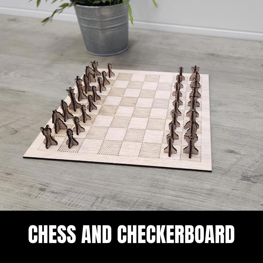 Chess and Checkerboard - Digital Laser Cutting File - Etsy
