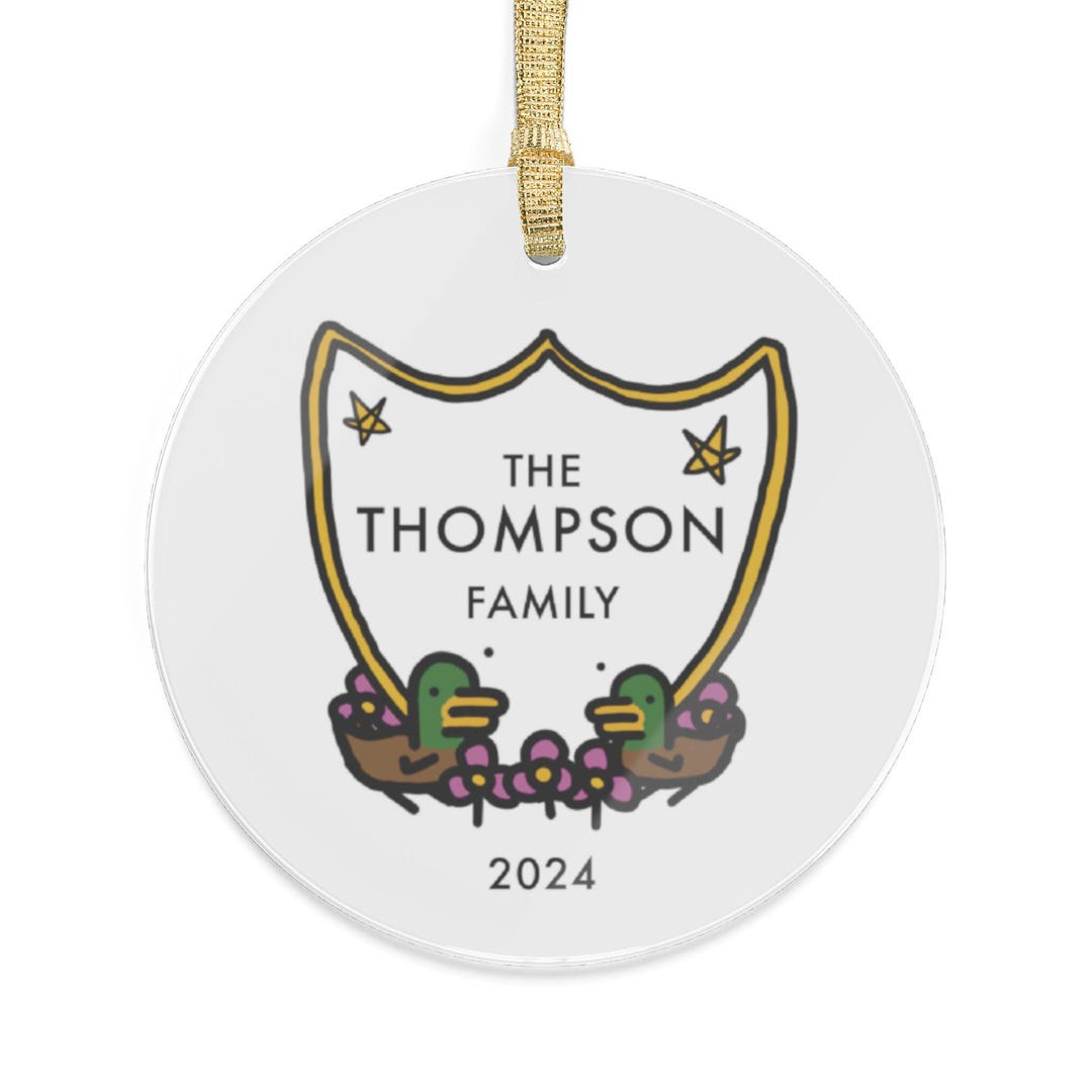 Personalized Christmas Family Crest Ornaments for New Family, First ...