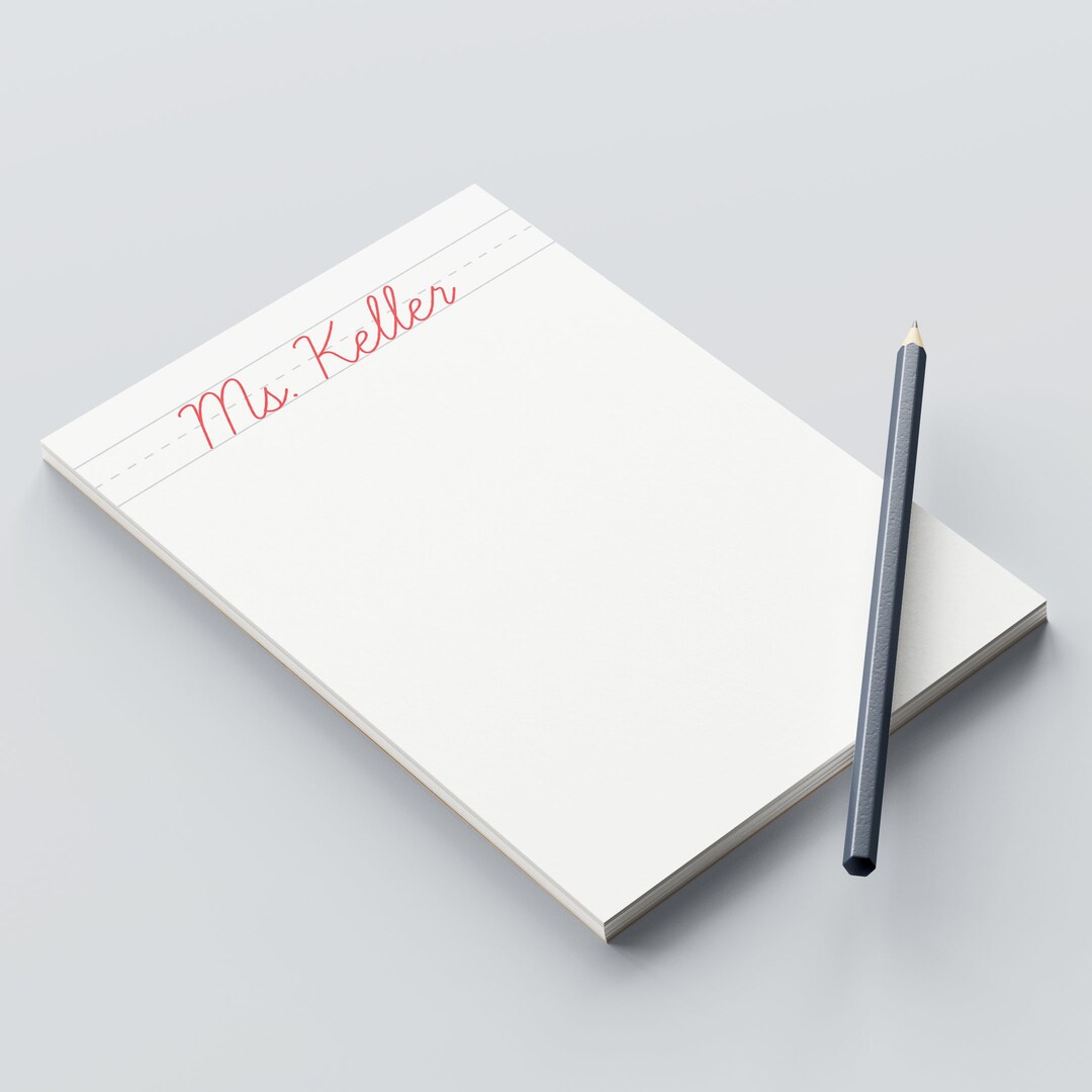 Back to School Notepad, Special Teacher Gift, New Personalized Notepad ...