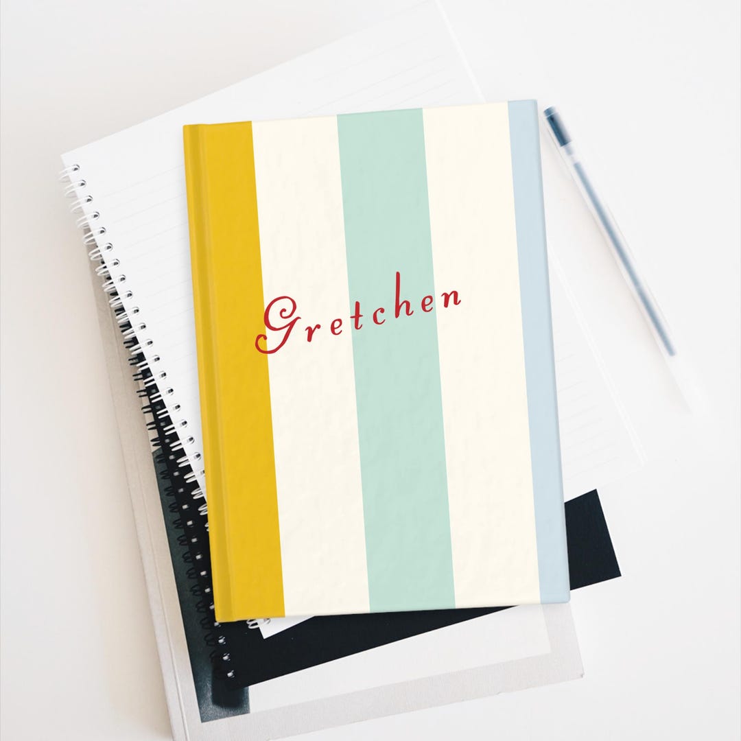 Personalized Hardcover Notebook Minimalist Design for Girls, Custom ...