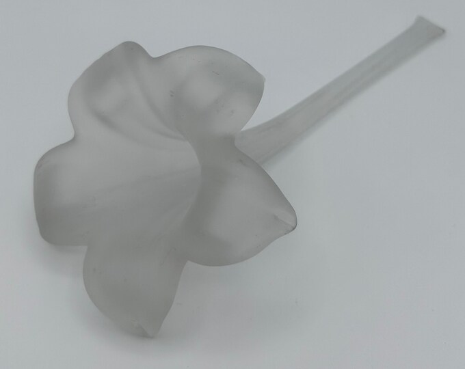 Silvestri Frosted Glass Lily Flower Pulled Glass Decorative Ornament - Etsy