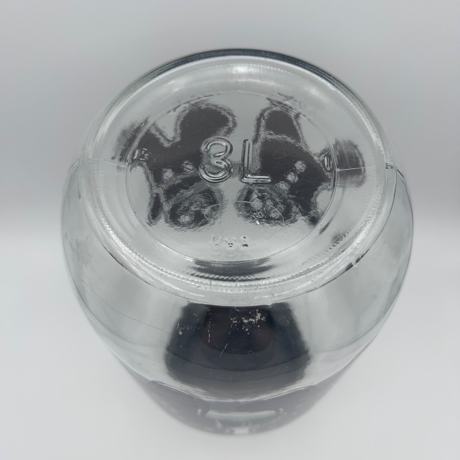 Calton Glass Gingerbread Man Cookie Jar With Lid, Vintage Kitchen Decor ...