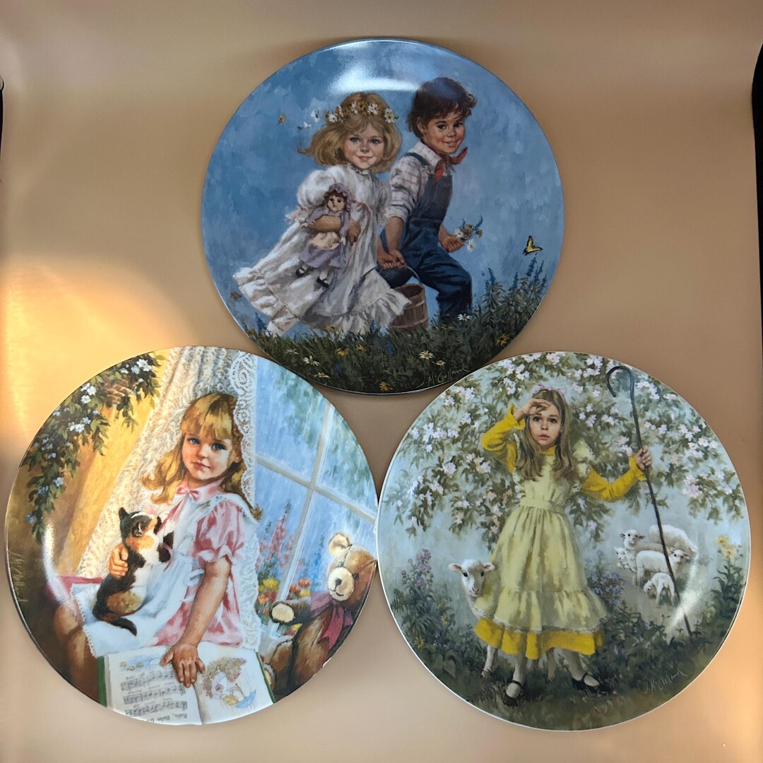 Nursery Rhyme Collector Plates by John Mcclelland With Original ...