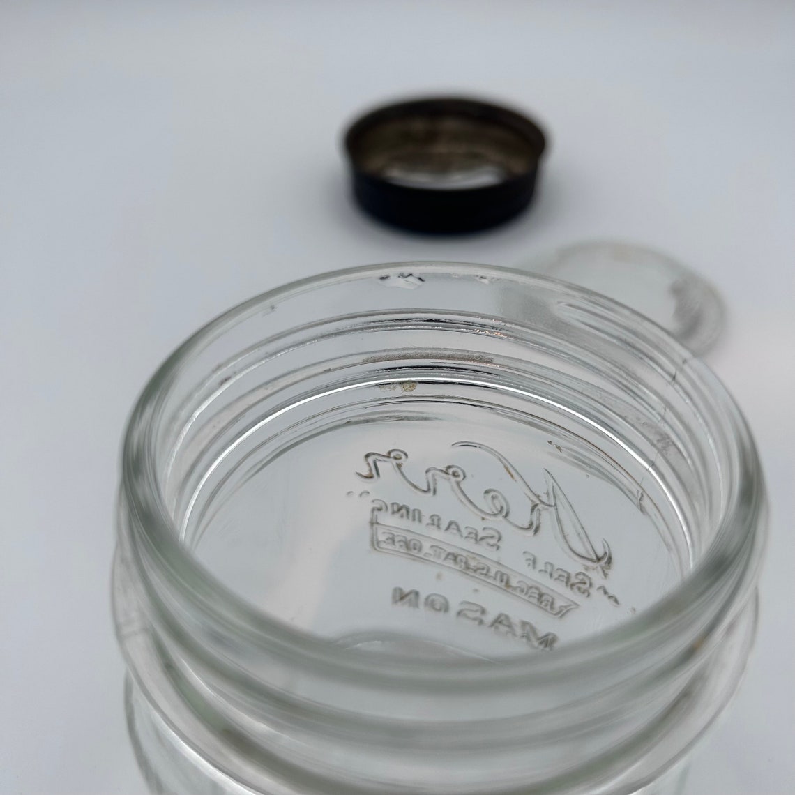 Kerr Self Sealing Wide Mouth Pint Mason Jar With Metal Rim Fruit 3 ...