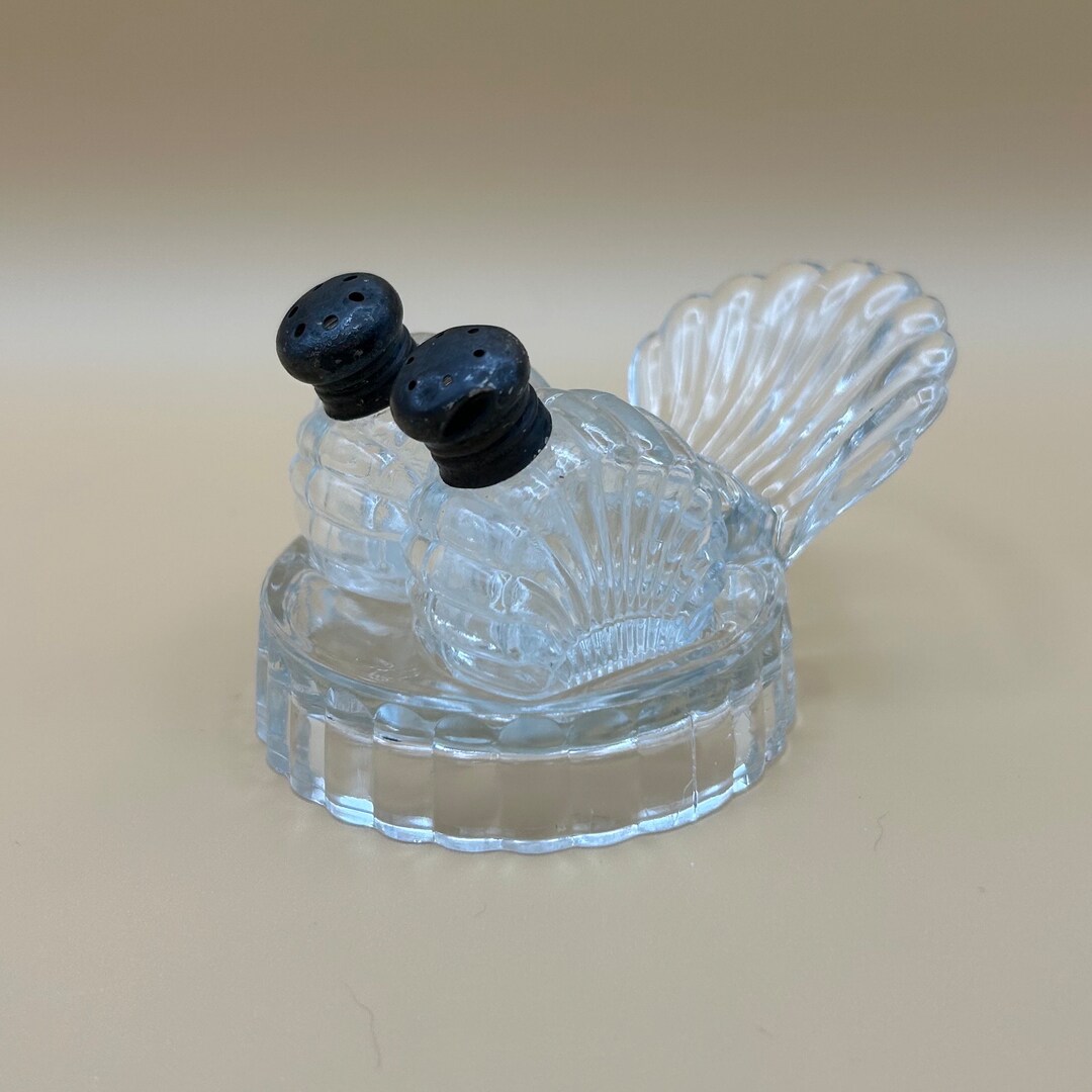 Salt & Pepper Shaker - Sea Shell, Sterling Silver Tops, 5 Pc Set ...