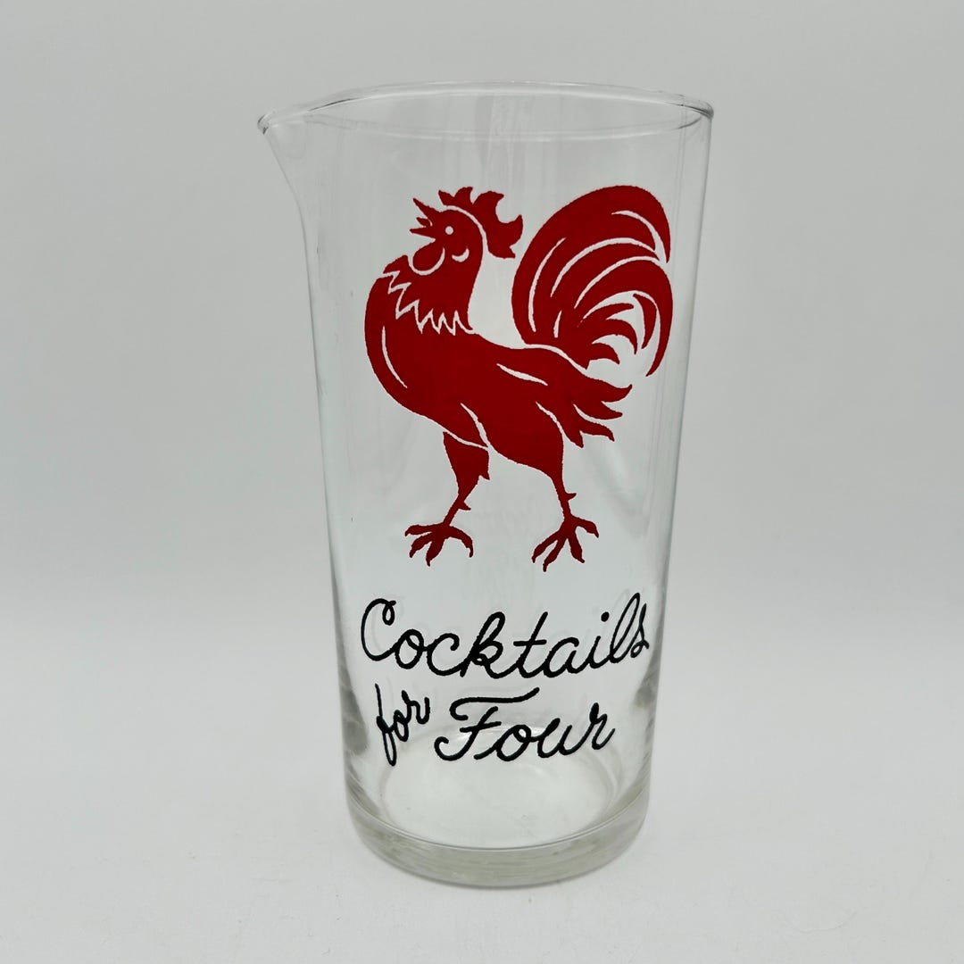 Red Rooster Cocktail Pitcher: Mid-century Retro Barware - Etsy