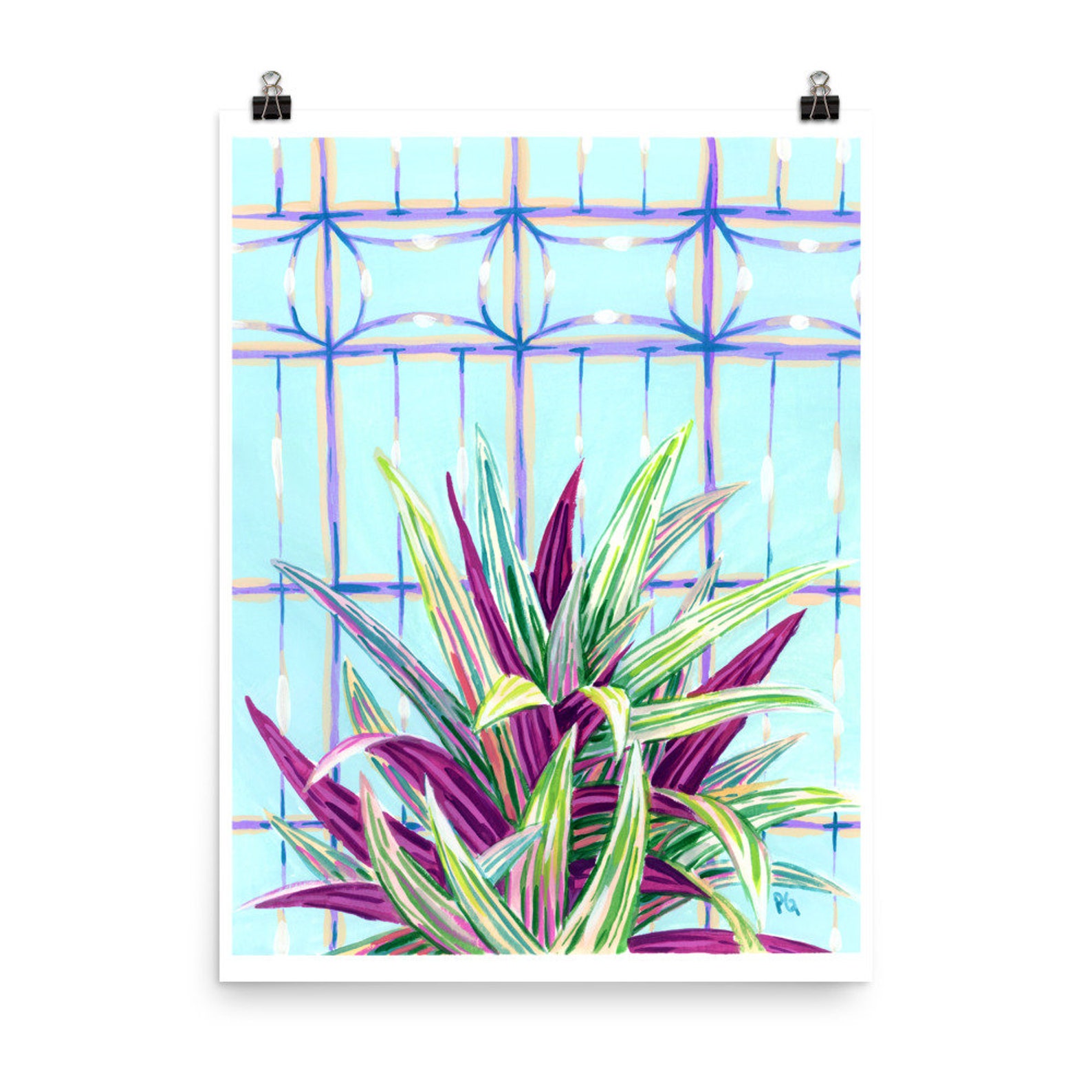 Pastel Daydream Poster Print Tropical Leaf Print Houseplant | Etsy