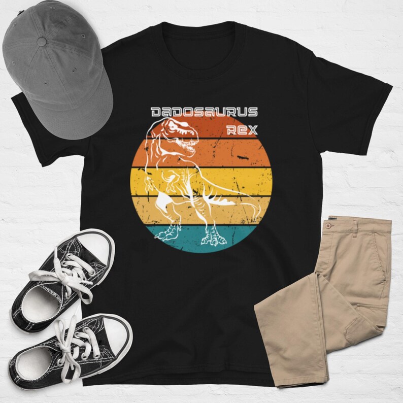 Dadosaurus Rex T Rex Dinosaur Fathers Day T-shirt. Short-sleeve Unisex ...