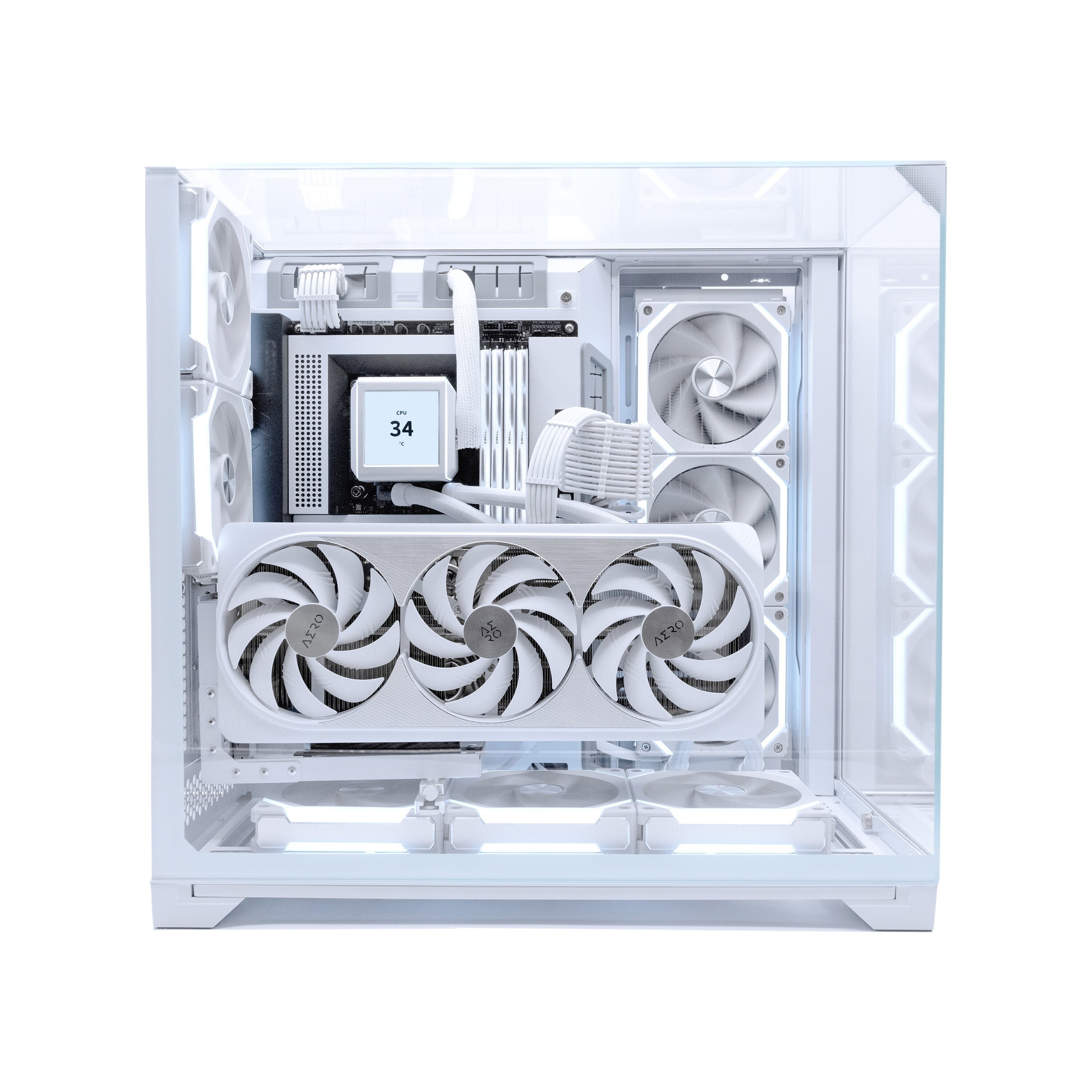 White Gaming PC snowblind Custom High-end Computer 4090 I9-14900ks 64GB ...