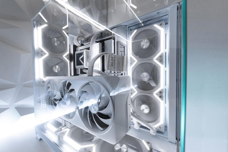 White Gaming PC | "snowblind" Custom High-end Computer | 5090 | I9 ...
