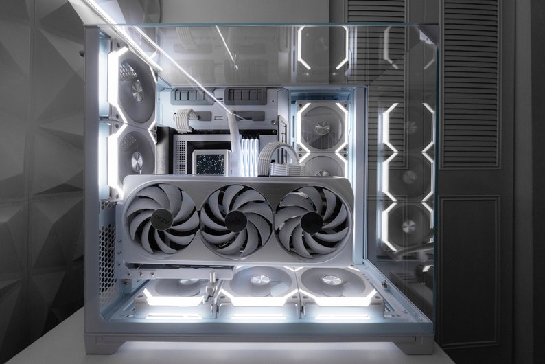 White Gaming PC snowblind Custom High-end Computer 4090 I9-14900ks 64GB ...
