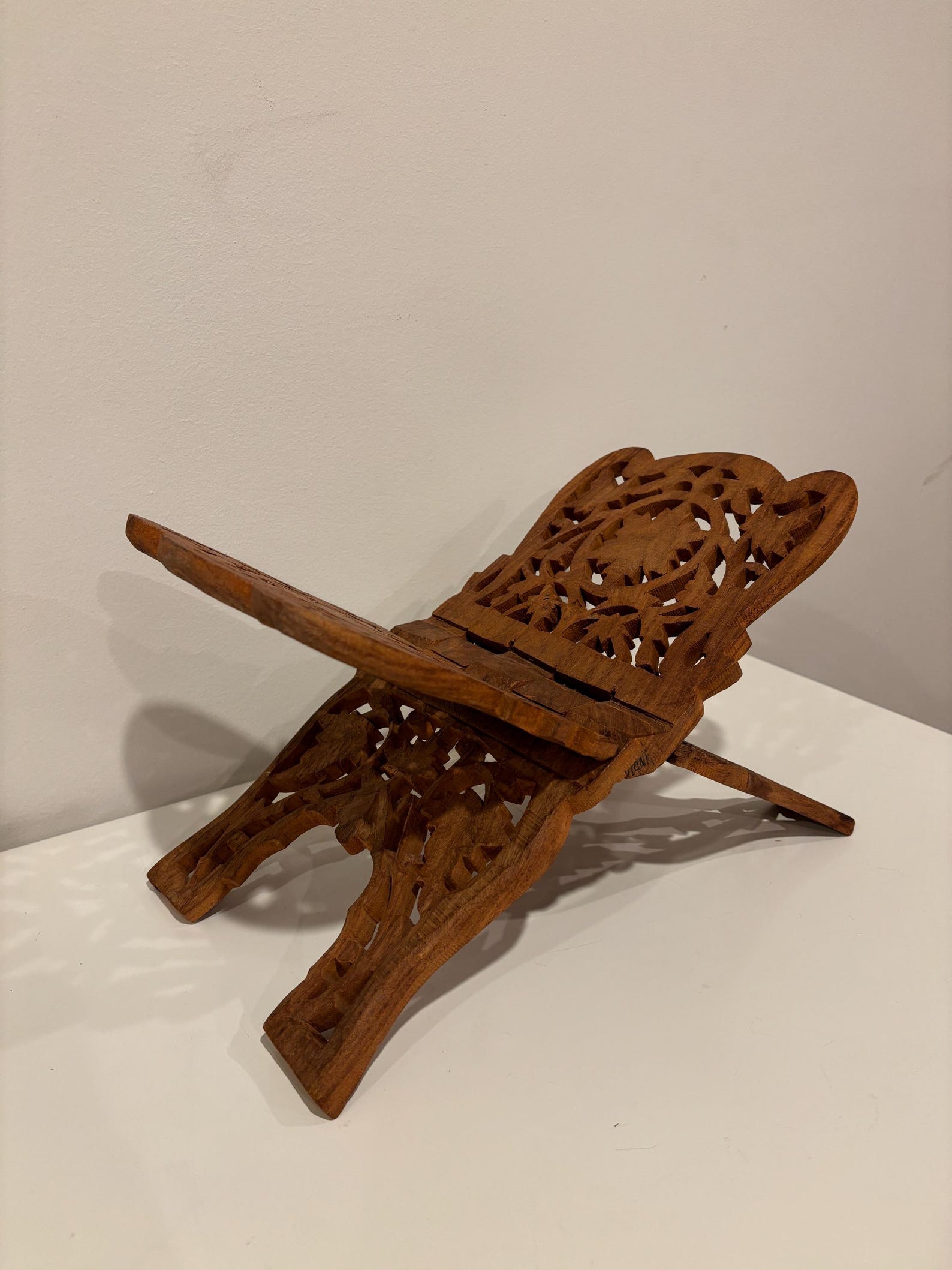 Vintage Wooden Book Holder- Wood Book Holder- Collapsible Book Stand ...