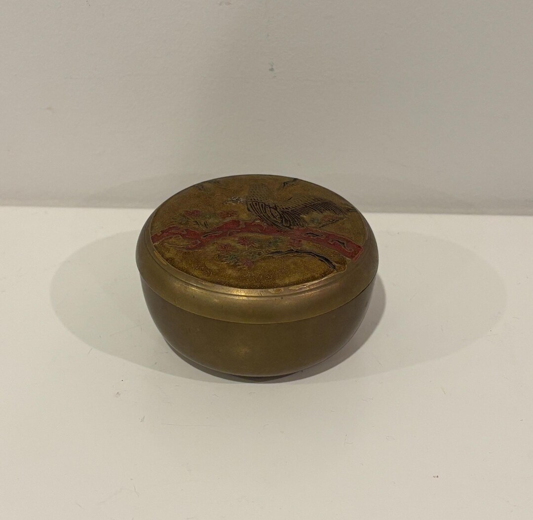 Vintage Brass Bird Box- Metal Storage Box- Gold Box- Free Shipping - Etsy