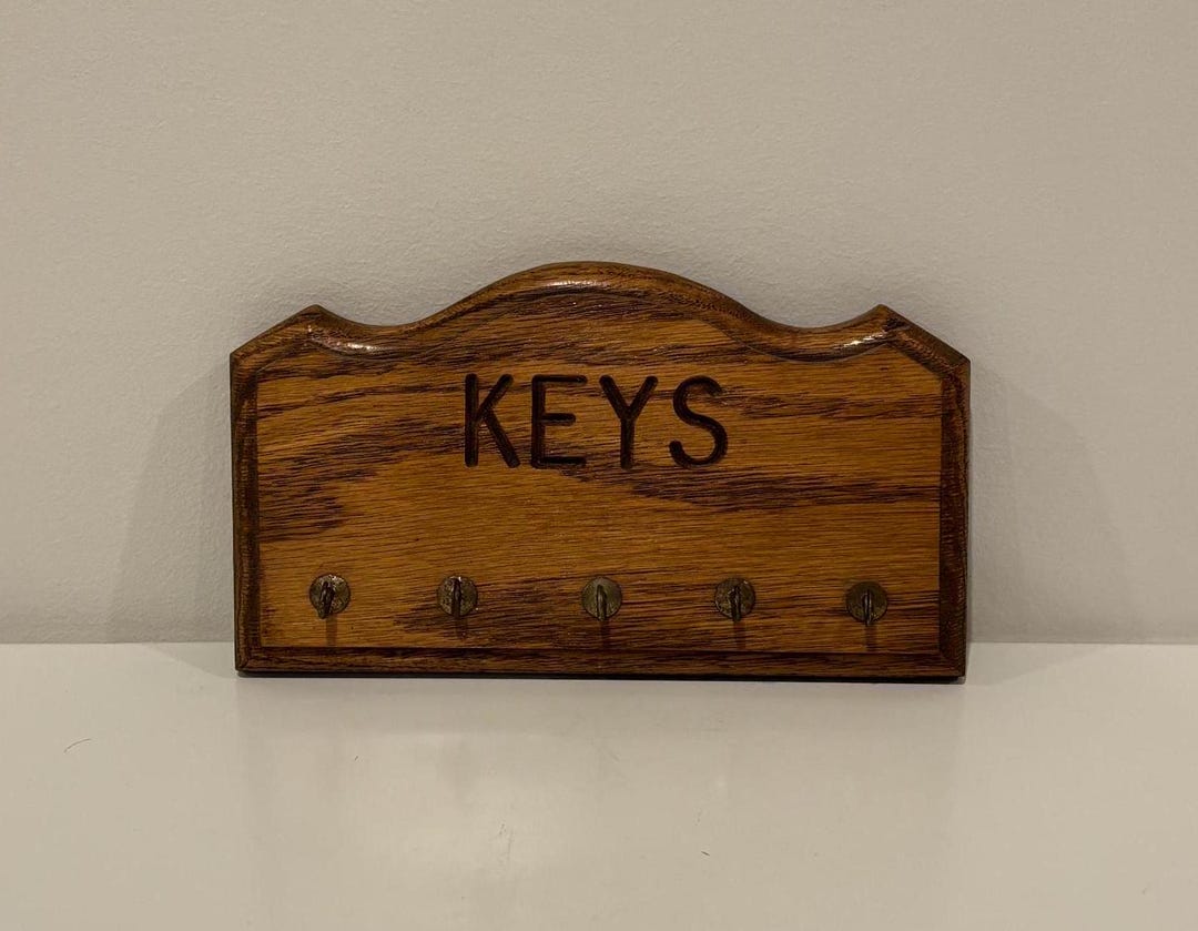 Vintage Wood Key Holder- Key Rack- Wall Mounted Key Holder- Key ...