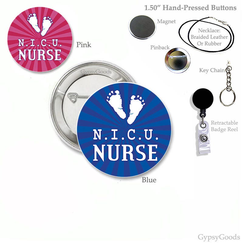 NICU Pins Buttons and Badge Reels Neonatal Nurse | Etsy