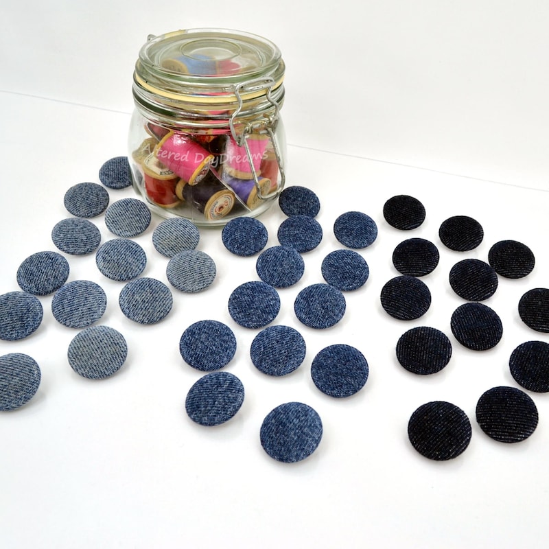 Button Covers Denim - Etsy