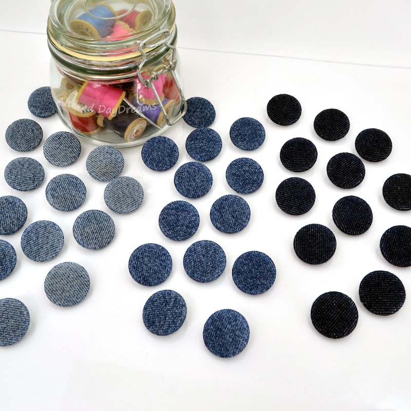 Denim Small Buttons - Etsy