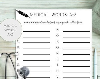 Printable Nurse Bingo Game, Nursing Theme, Graduation Games, Retirement ...