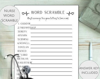 Printable Nurse Bingo Game, Nursing Theme, Graduation Games, Retirement ...