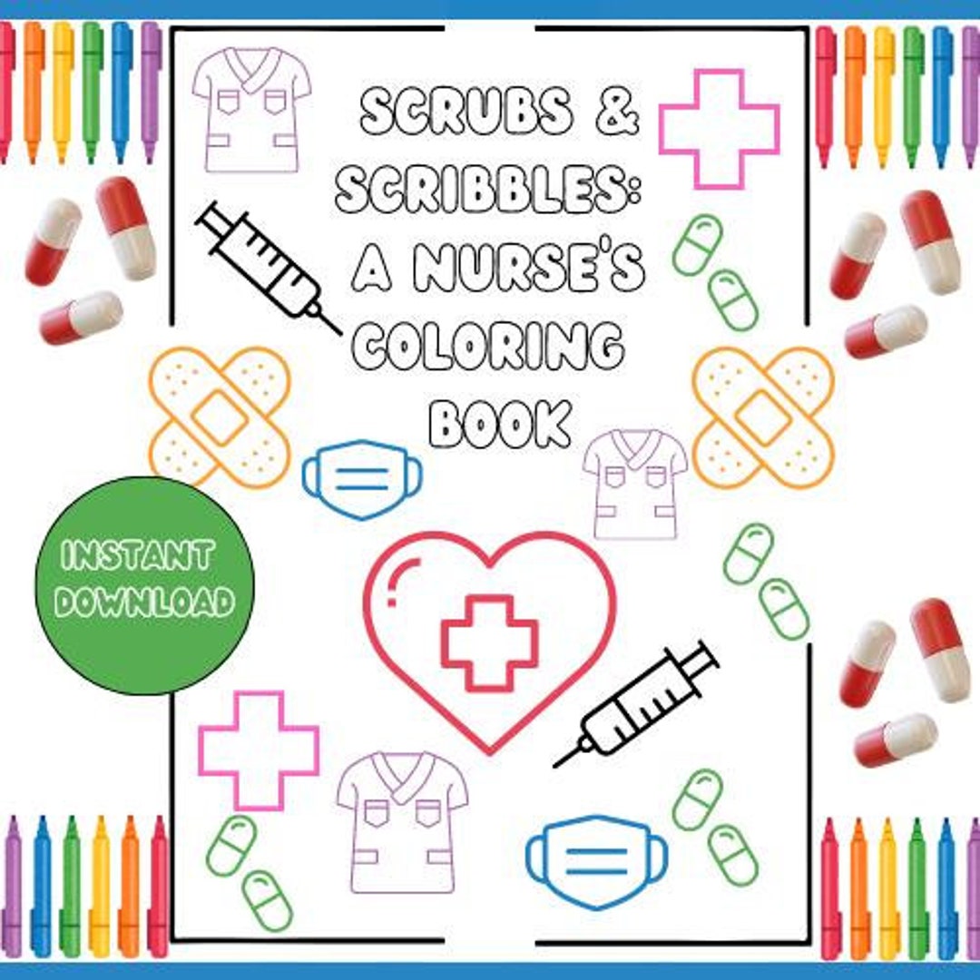12 Printable Fun Nurse Coloring Book - Etsy