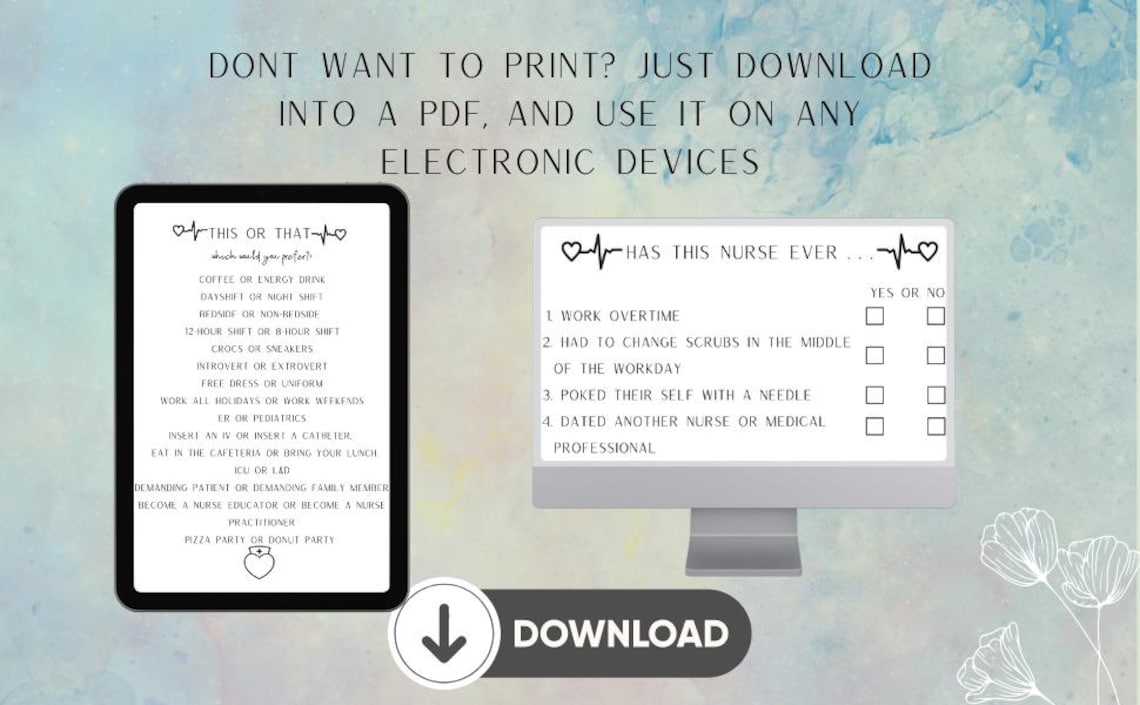 Printable Nurse Bingo Game, Nursing Theme, Graduation Games, Retirement ...