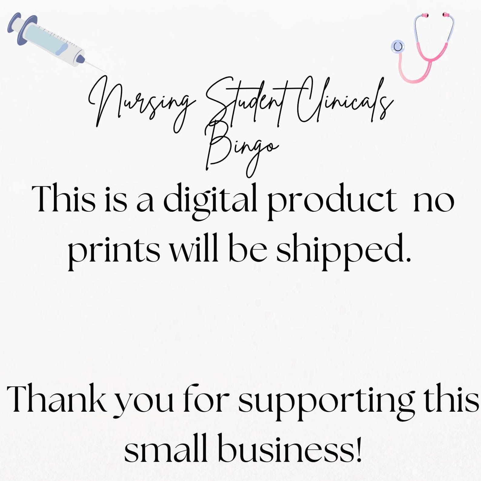 Printable Nursing Student Clinicals Bingo, Nursing Theme, RN, LPN ...