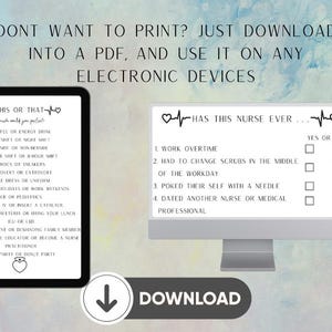 Printable Nurse the Price is Right Game, Nursing Theme, Graduation ...