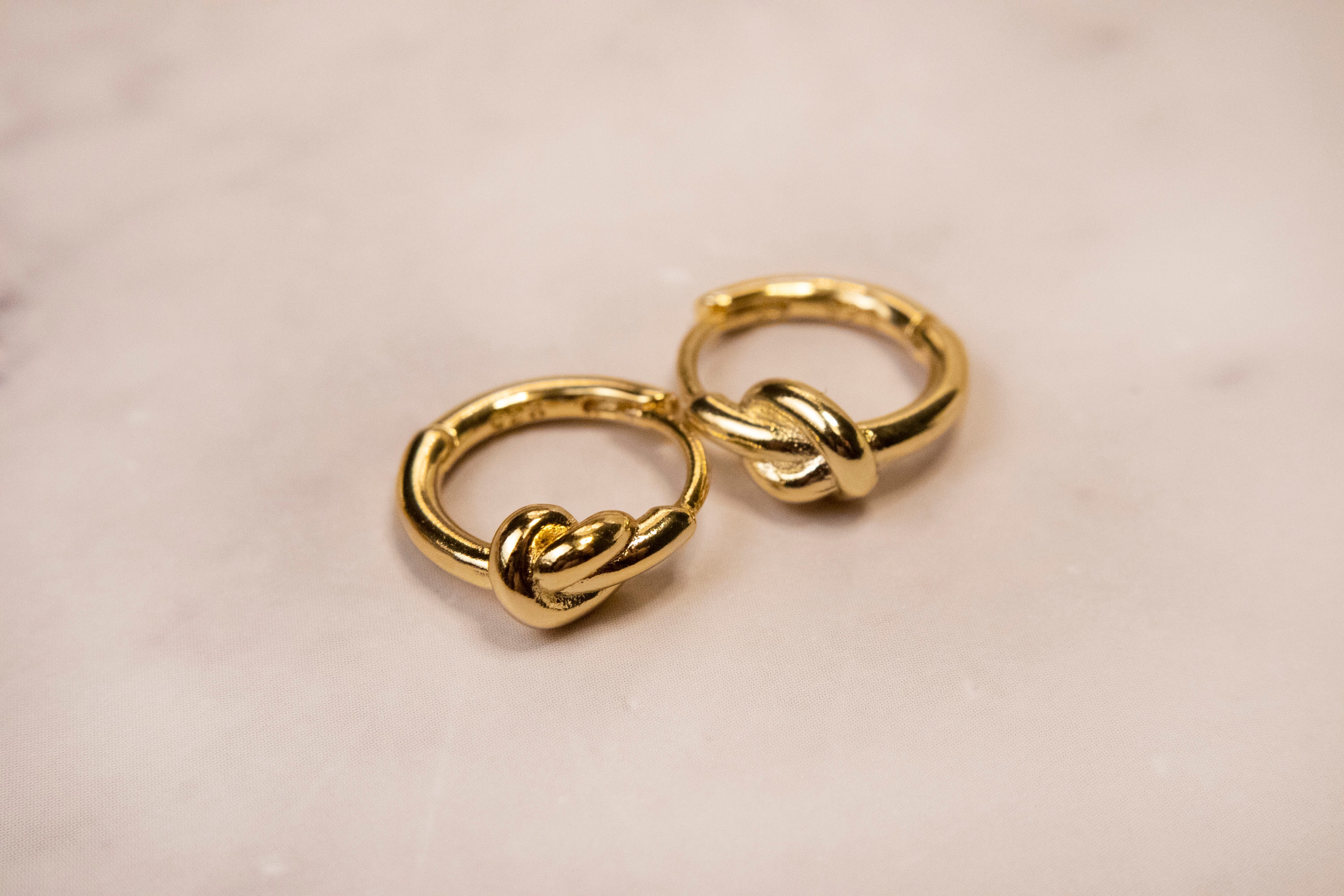 Knot Hoop Earrings · Bridesmaid Jewelry Gift · Love Knot Earrings ...