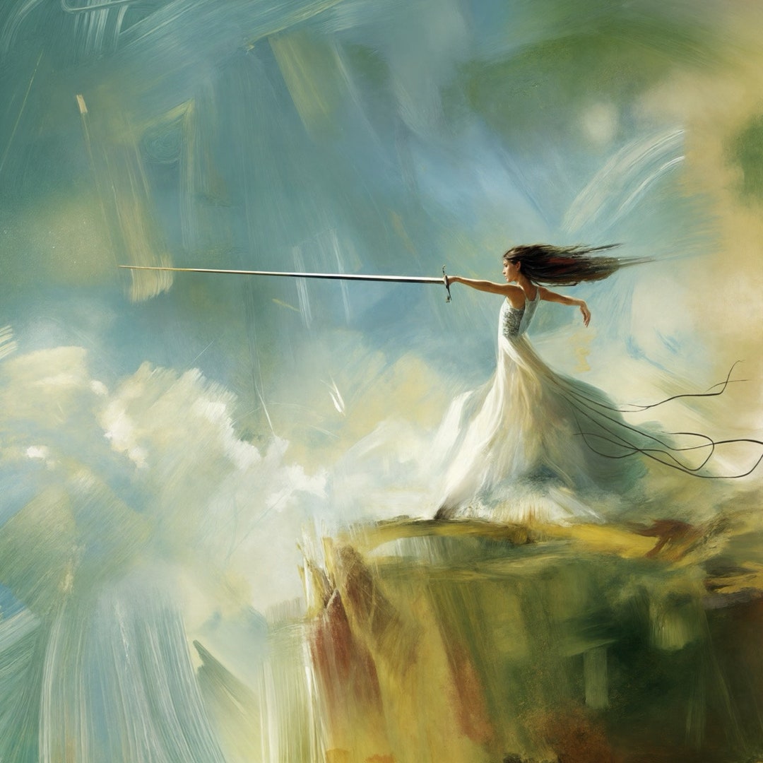 Fantasy Wall Art, Inspirational Poster, Girl Power Painting ...