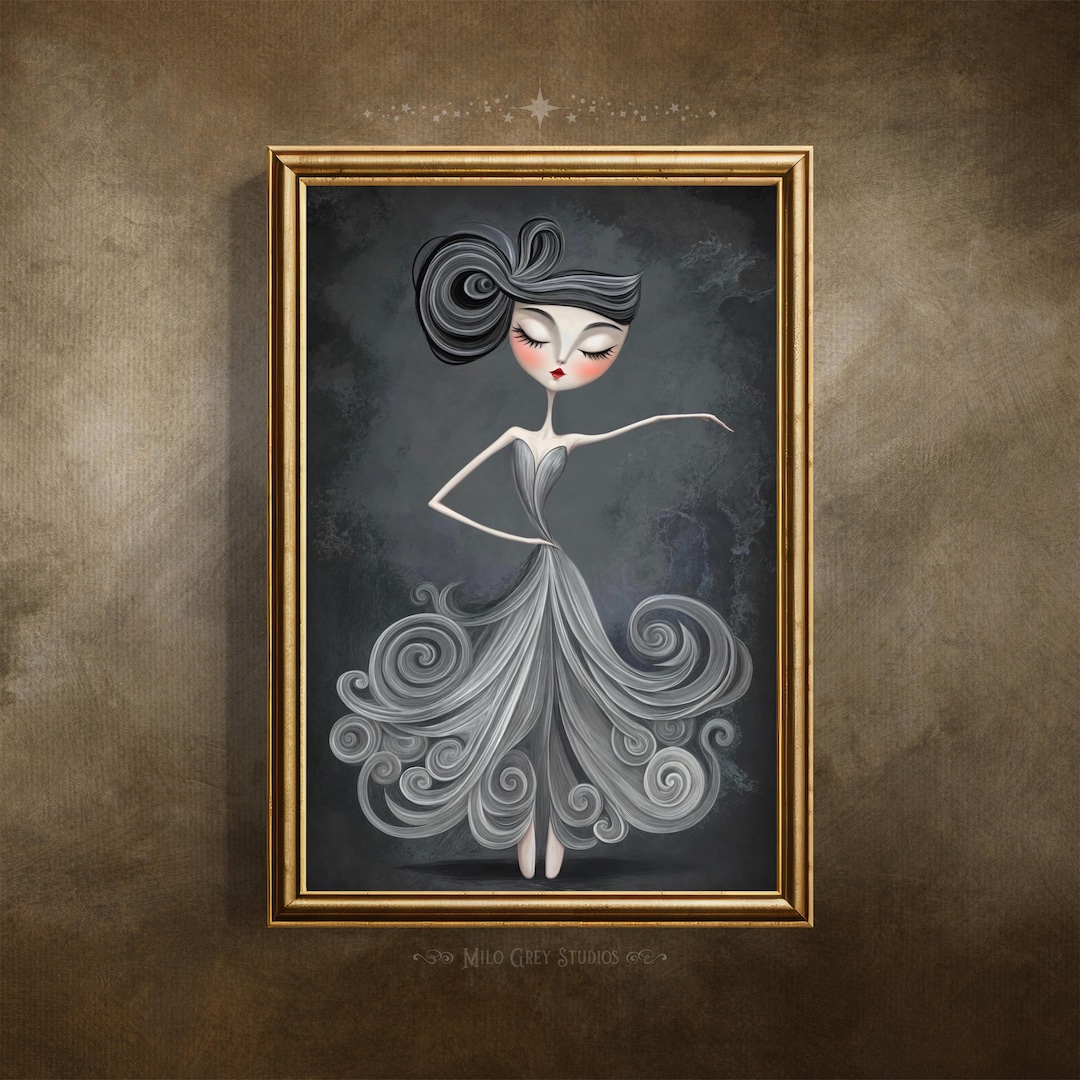 Whimsical Curio Art Print – Surreal Dancer Character Illustration ...
