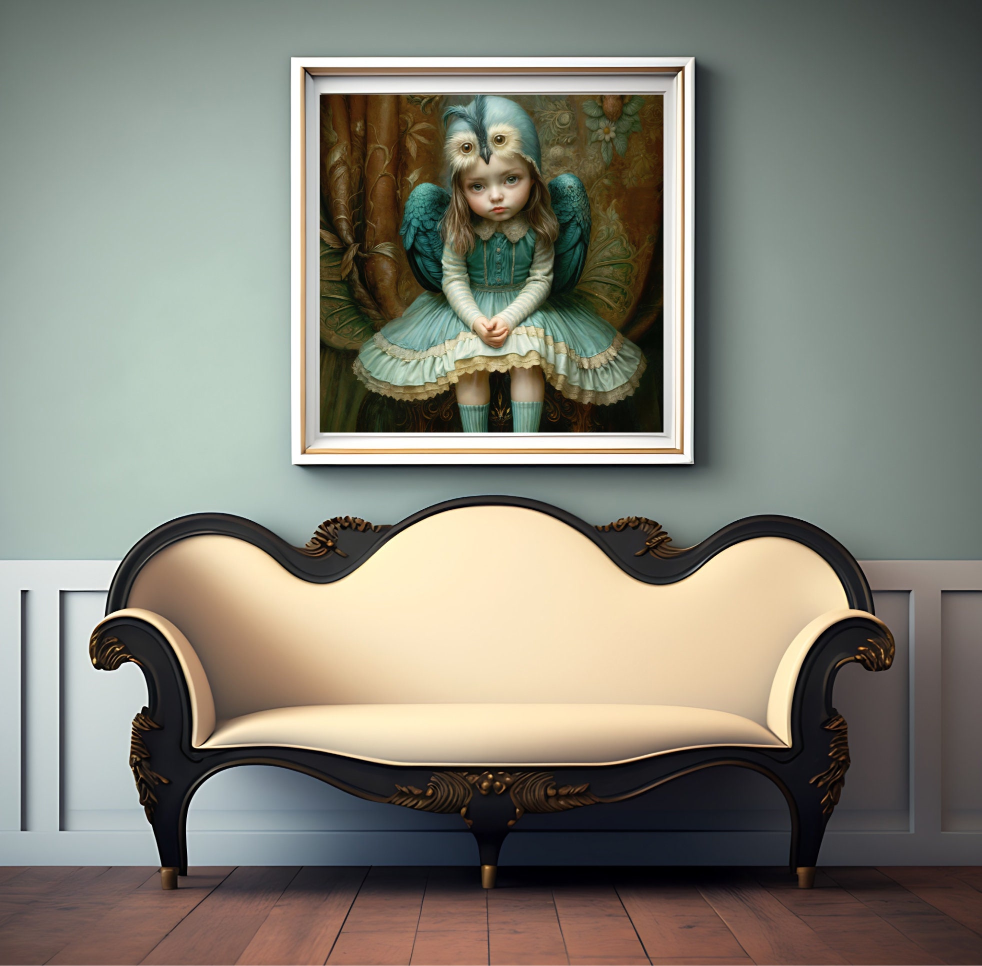 Whimsical Theater Portrait, Vintage Actress Art Print, Kids Room Decor ...