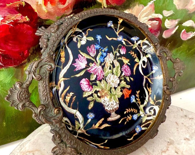 Antique Porcelain Chinese Hua Rong Tang Zhi Bronze Footed, Enameled ...