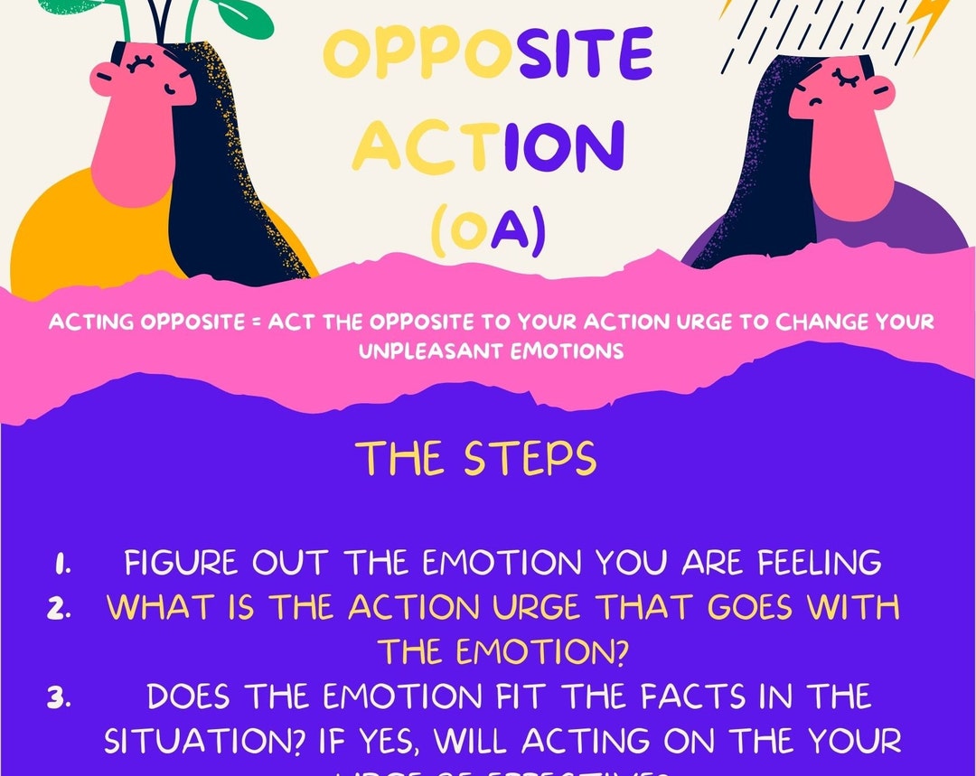 DBT Opposite Action Poster - Etsy
