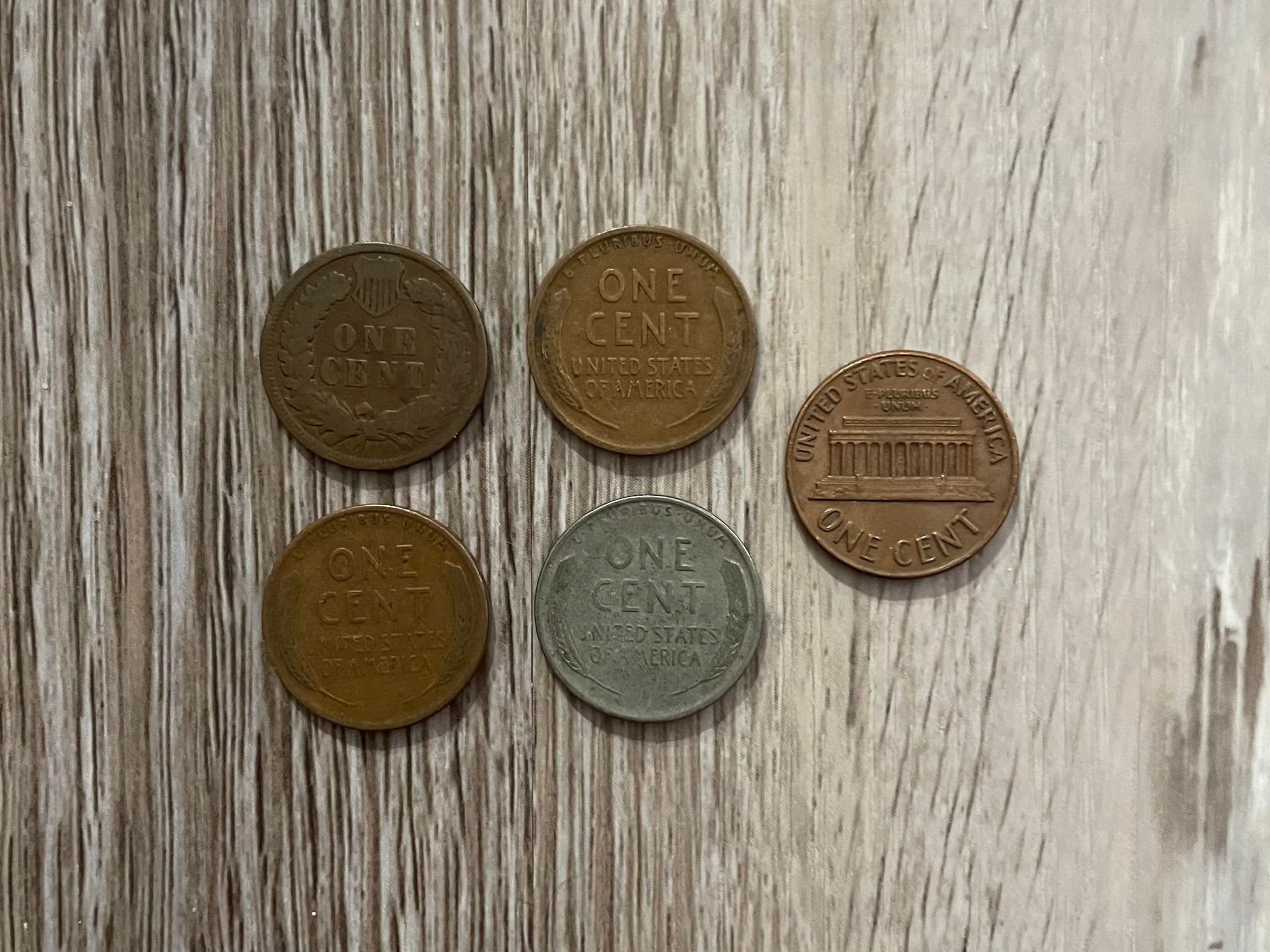 Old US Penny Coin Collection, Vintage US Penny Sampler Set - Etsy