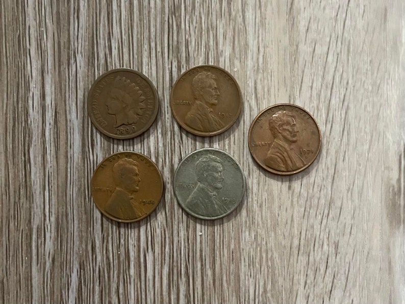 Old US Penny Coin Collection, Vintage US Penny Sampler Set - Etsy