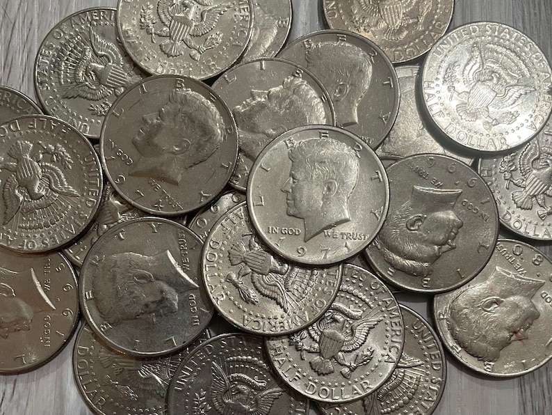 Kennedy Half Dollar 50 Cent Piece, 1 Randomly Pulled Coin, 1971 and Up ...